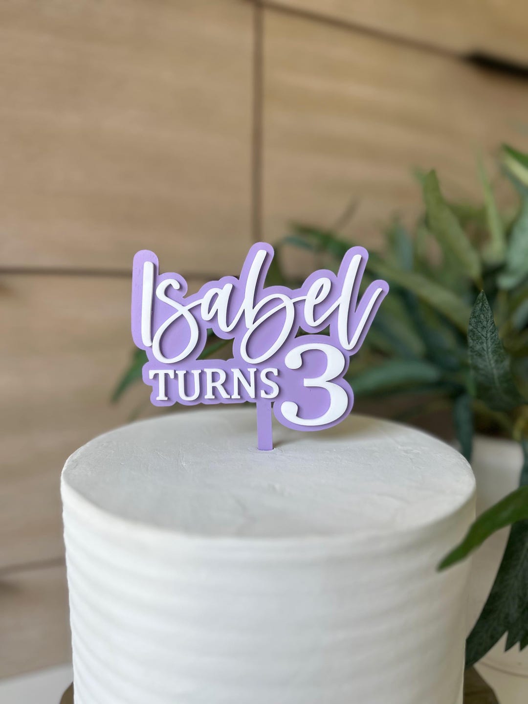 Turns Birthday Cake Topper | Number & Name Cake Topper | Number Cake ...