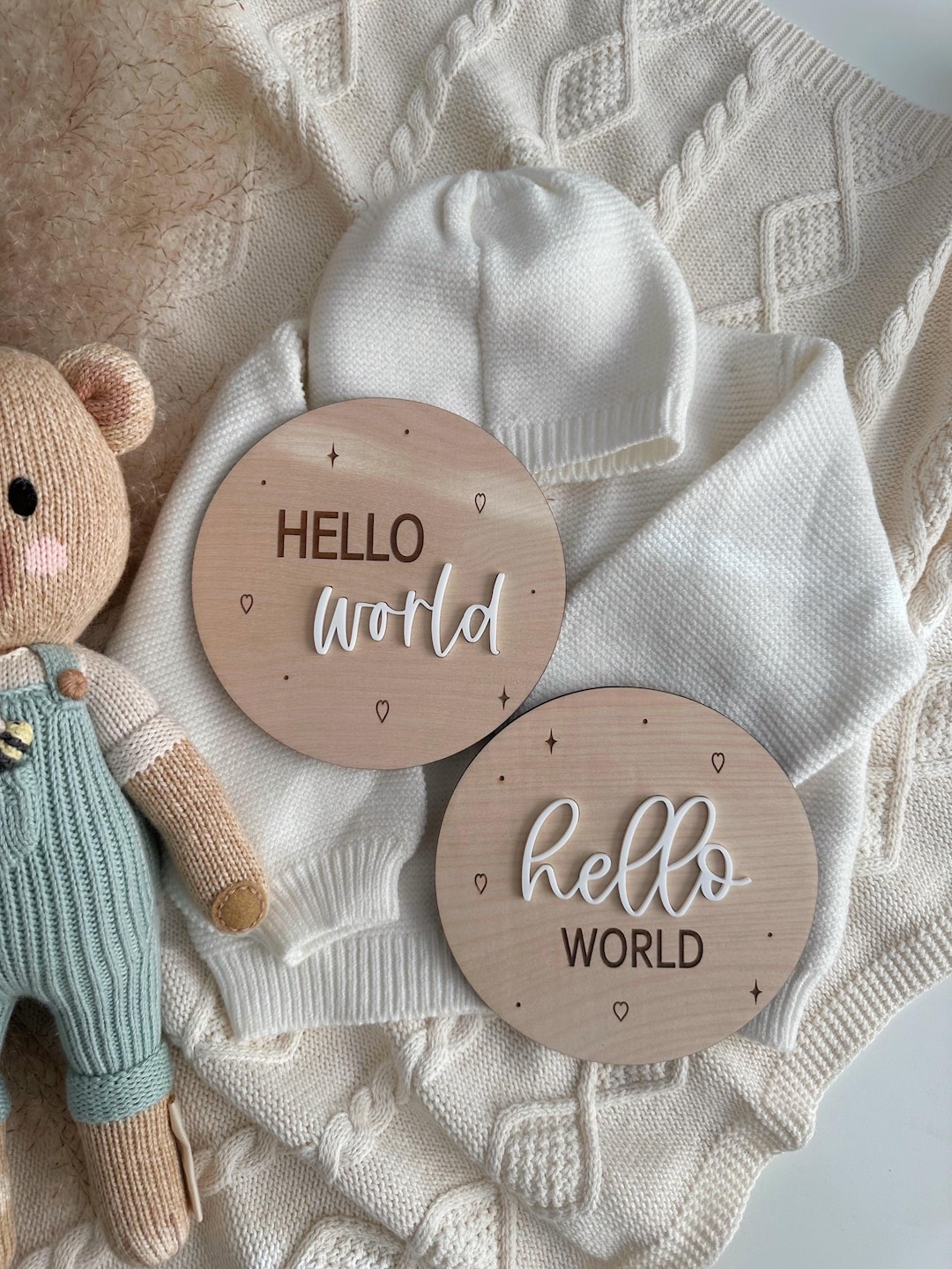 Hello World Baby Announcement | Baby Sign | Pregnancy Announcement Sign ...