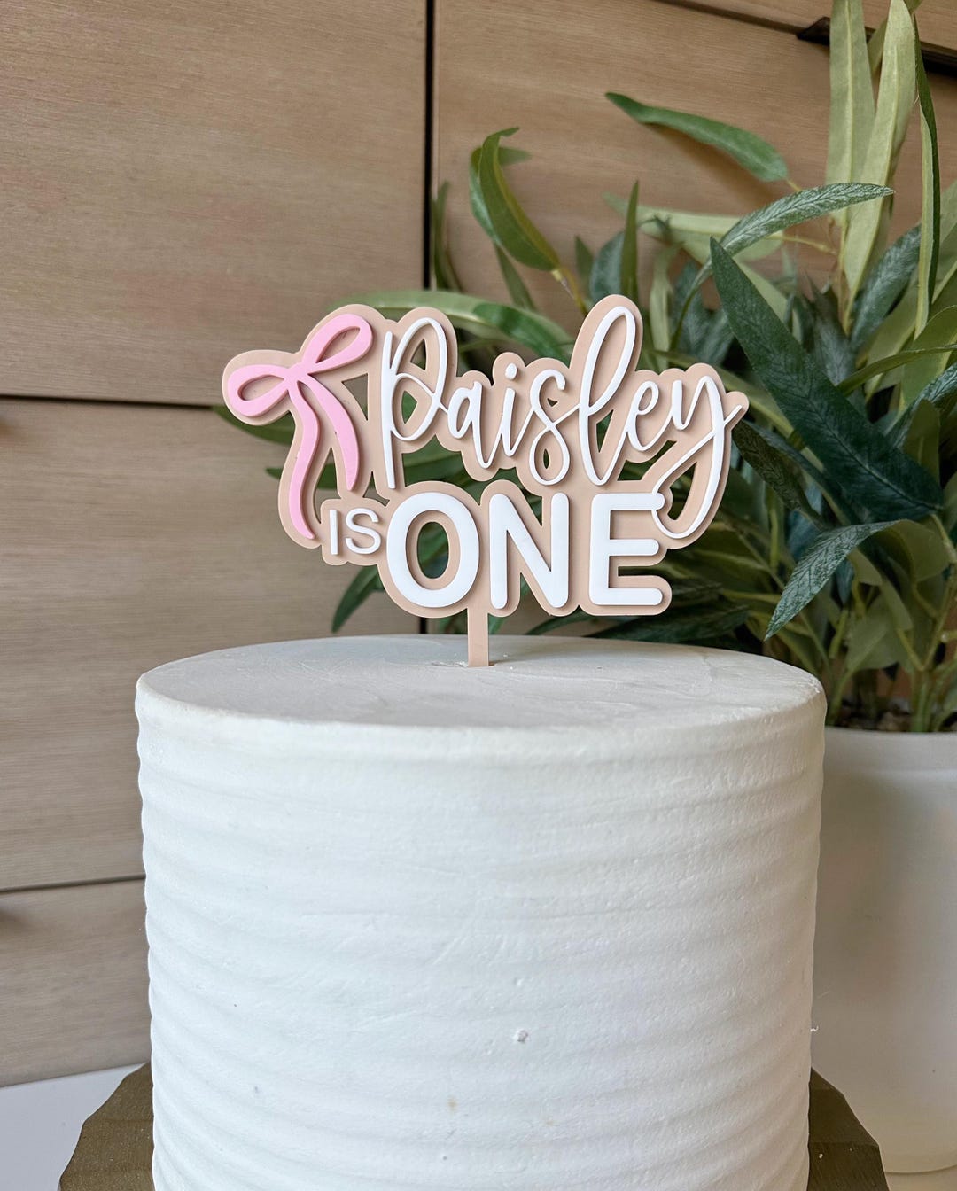 Bow Cake Topper | Happy Birthday Cake Topper | Custom Acrylic Cake ...
