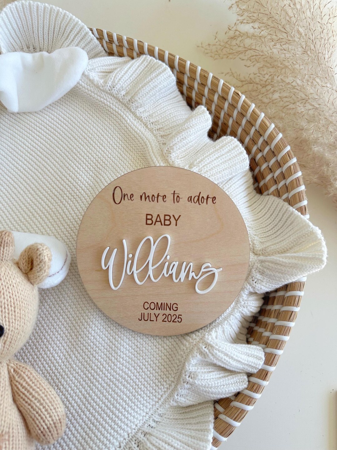 One More to Adore Pregnancy Announcement | Maternity Photo Props | Baby ...