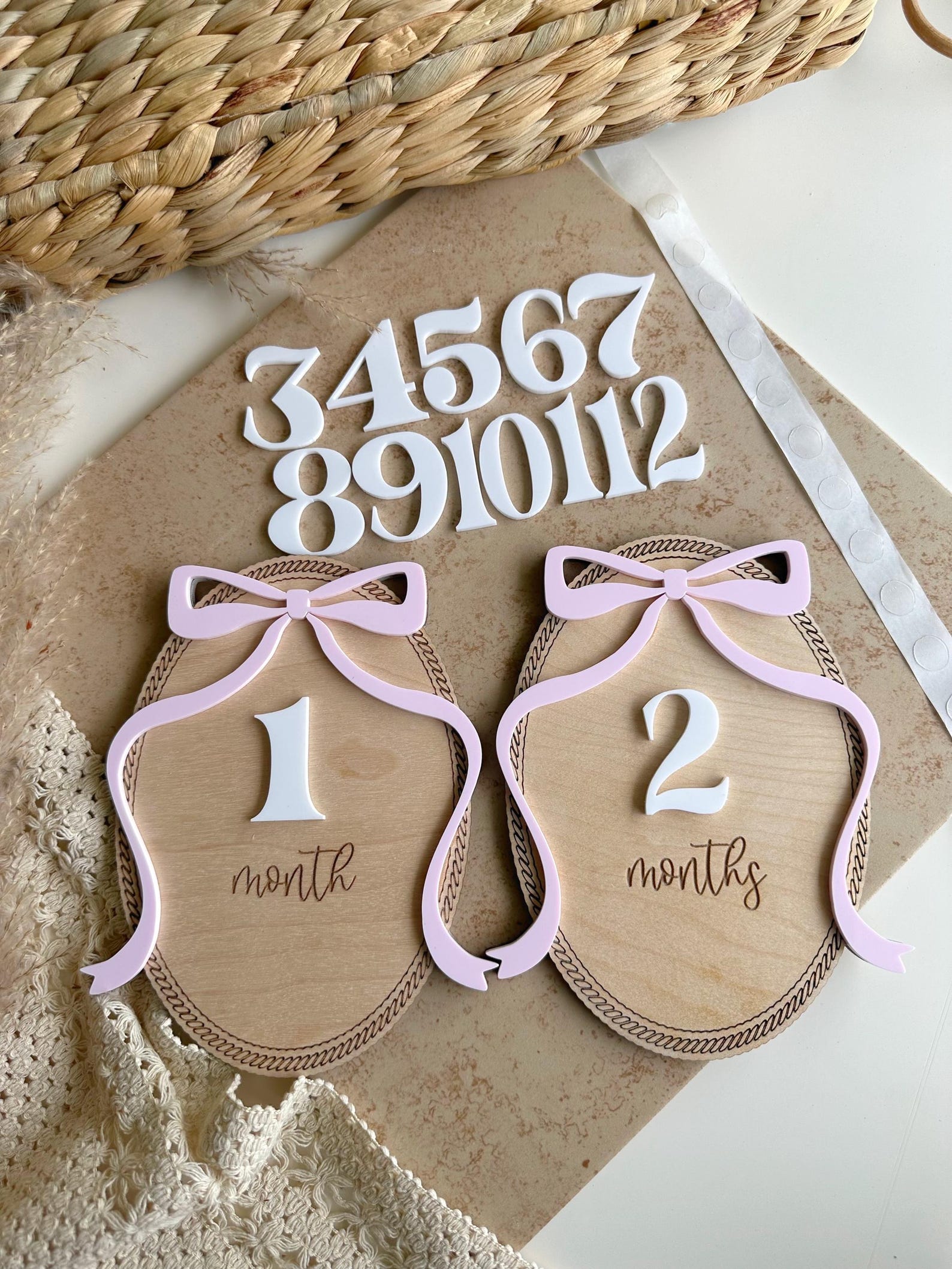 Bow Baby Birth Sign | Baby Birth Announcement | Arched Wooden Birth ...