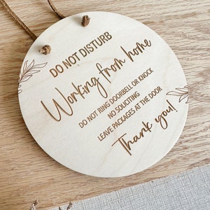 Work From Home Sign | Do Not Disturb Sign | No Soliciting | Do Not ...