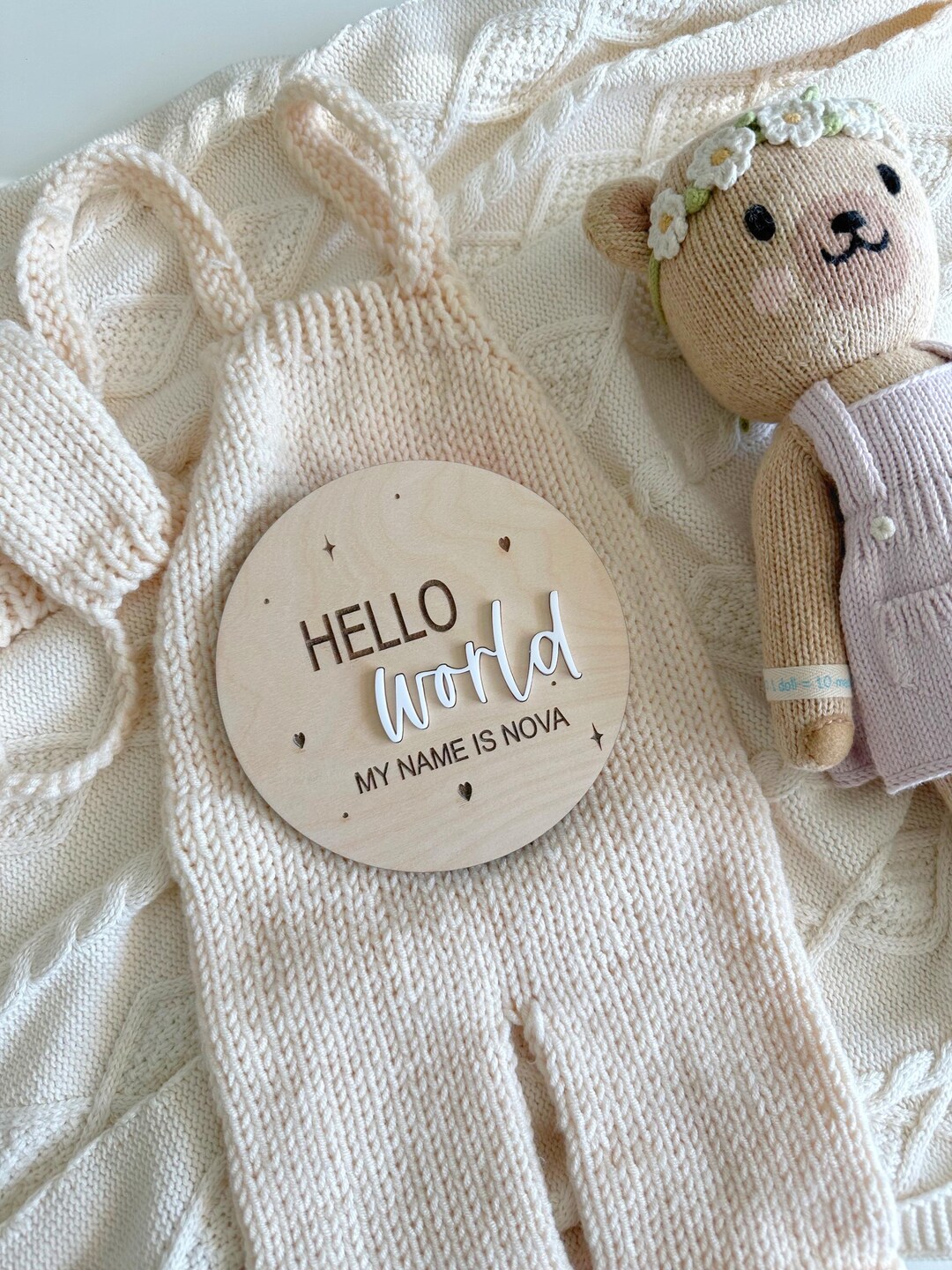 Bow Hello World Baby Birth Announcement| Hello World Name Announcement ...