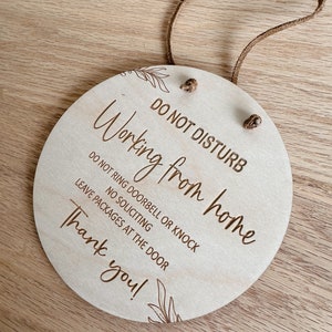 Work From Home Sign | Do Not Disturb Sign | No Soliciting | Do Not ...