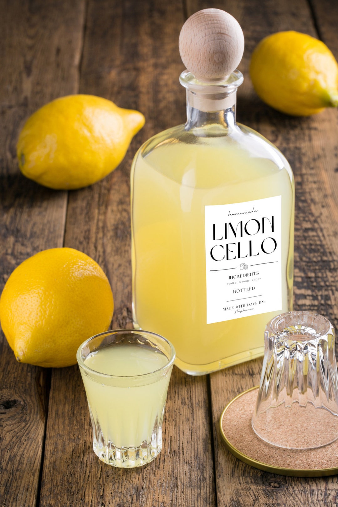 Homemade Limoncello Label Template - Etsy