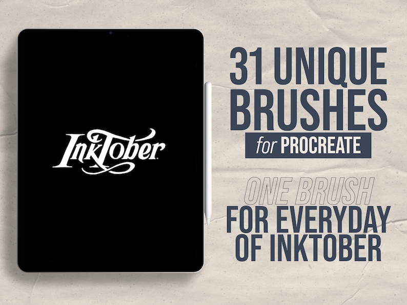 31 Unique Inktober Procreate Brushes - Etsy