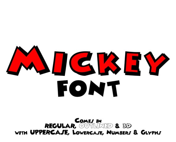 Disney Font Numbers