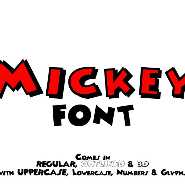 Mickey Mouse Clubhouse Font - Etsy