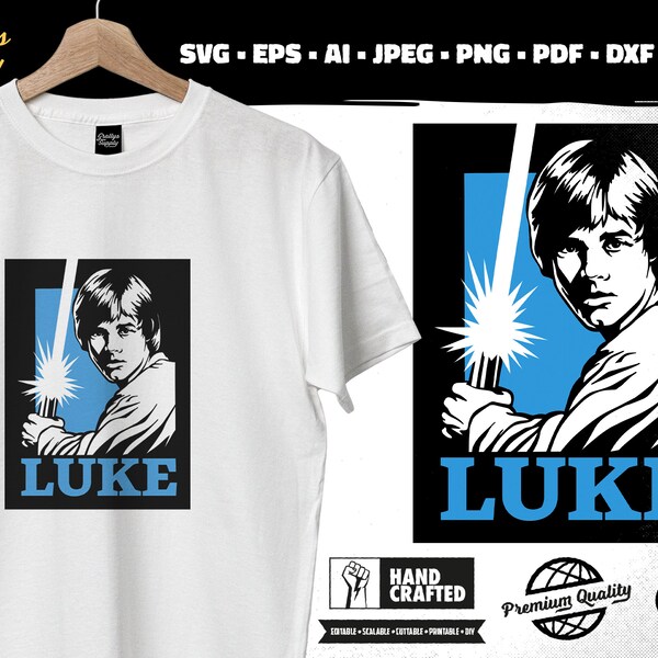 Luke Skywalker Svg - Etsy
