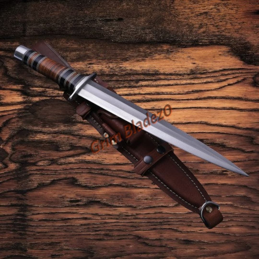 Arkansas Toothpick Custom Handmade D2 Steel Double Edge Hunting ...