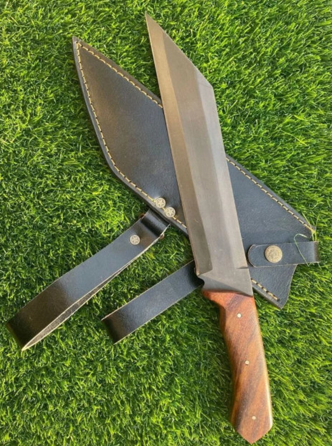 Hand Forged Personalized Engraved Viking Seax Knife/full Tang Knife ...