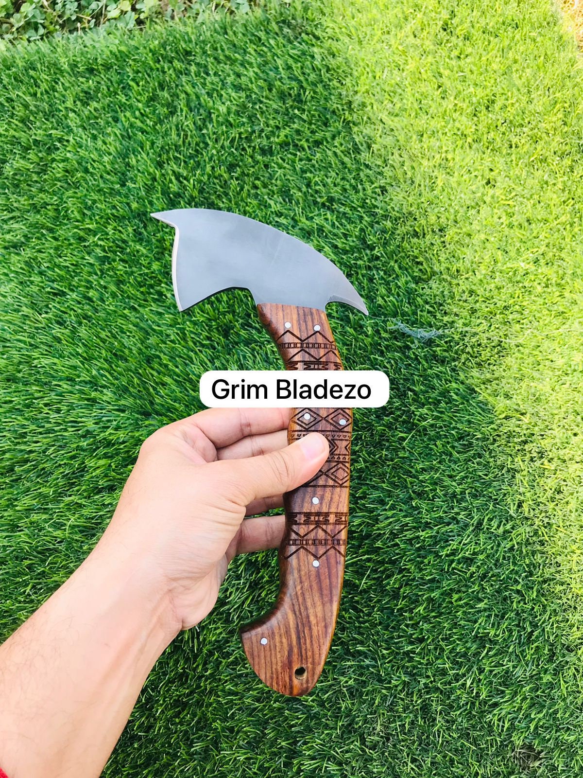 Set of 2 Tomahawk Tactical Axe Hand Forged Battle Tomahawk Engraved ...