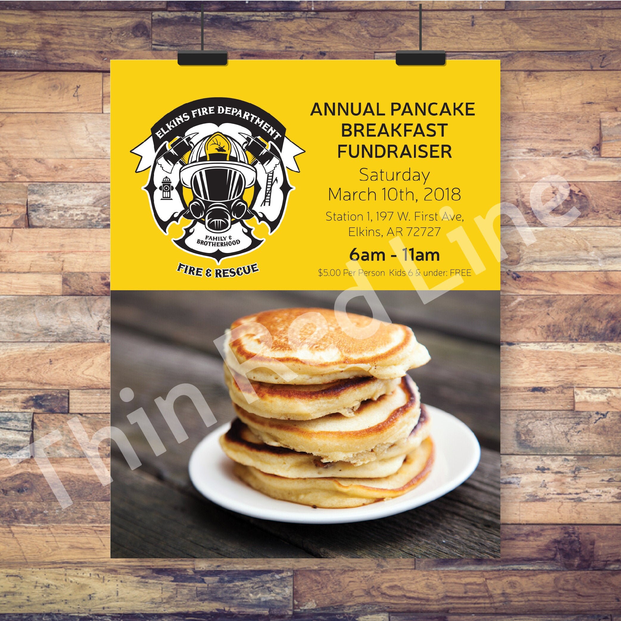 Firefighter Pancake Breakfast Flyer