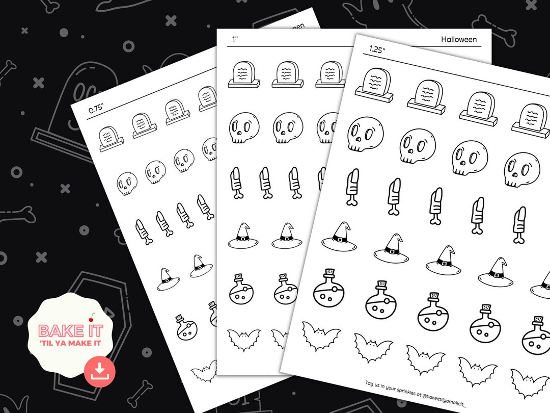 Halloween Royal Icing Transfer Sheets: Variety Pack With Witches Hat ...