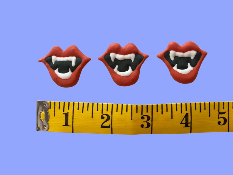 Vampire Fangs & Lips Royal Icing Transfer Sheets: Halloween Sprinkle ...