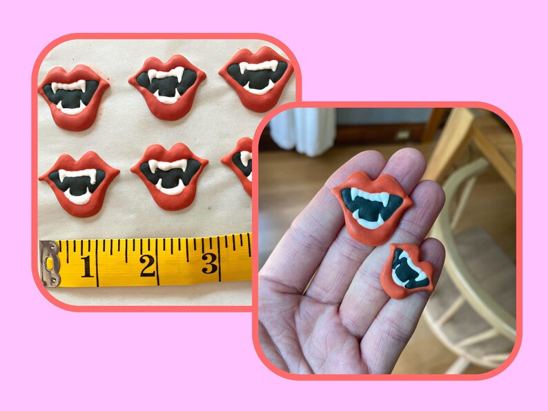 Vampire Fangs & Lips Royal Icing Transfer Sheets: Halloween Sprinkle ...