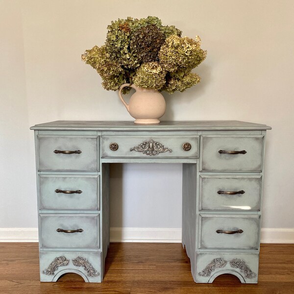 Painted Desk - Etsy