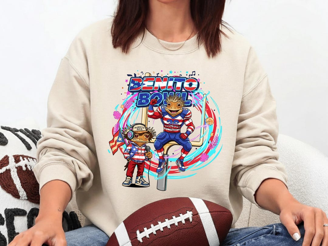Benito Bowl Shirt, Puerto Rico Coquí Frog Tee, Football Game Day Gift ...