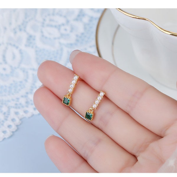 Emerald Drop Earring - Etsy