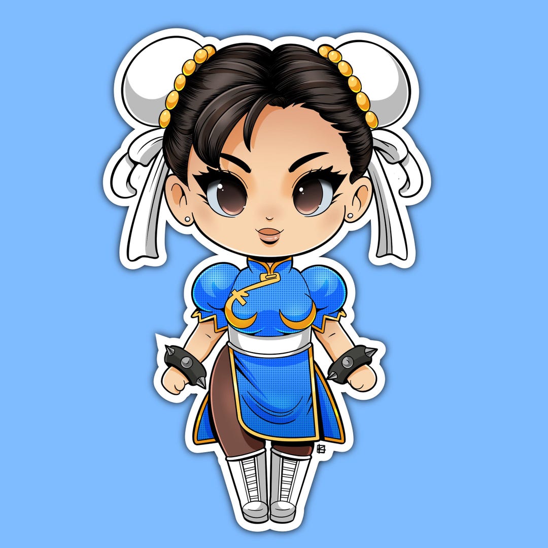 Chibi Chun Li Sticker - Etsy