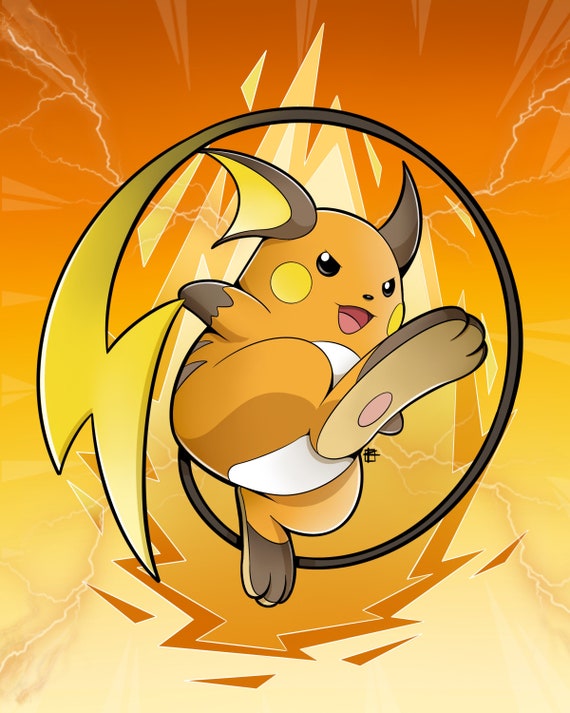 Chibi Raichu Battery Mini Raichu 4x6 Print [ Pokemon / Fan Art