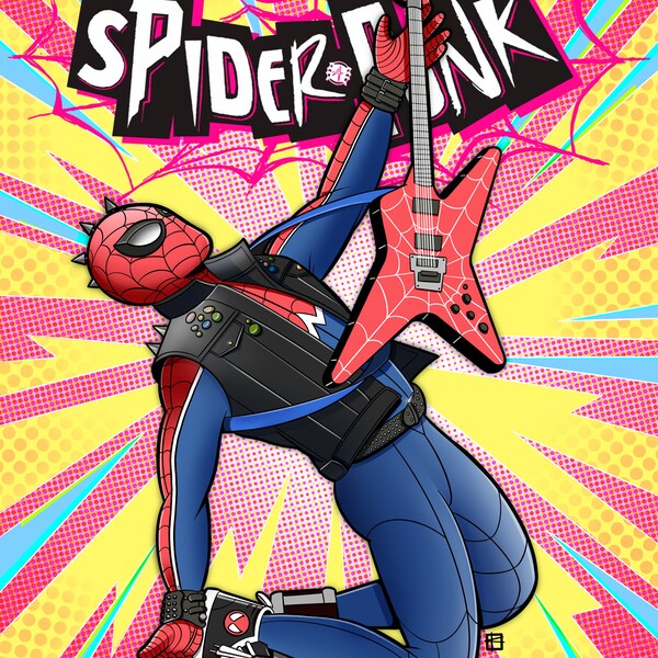 Spider Punk Print - Etsy