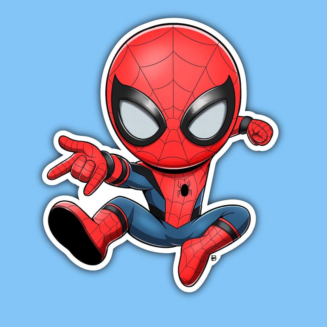 Spider-man Chibi Sticker - Etsy