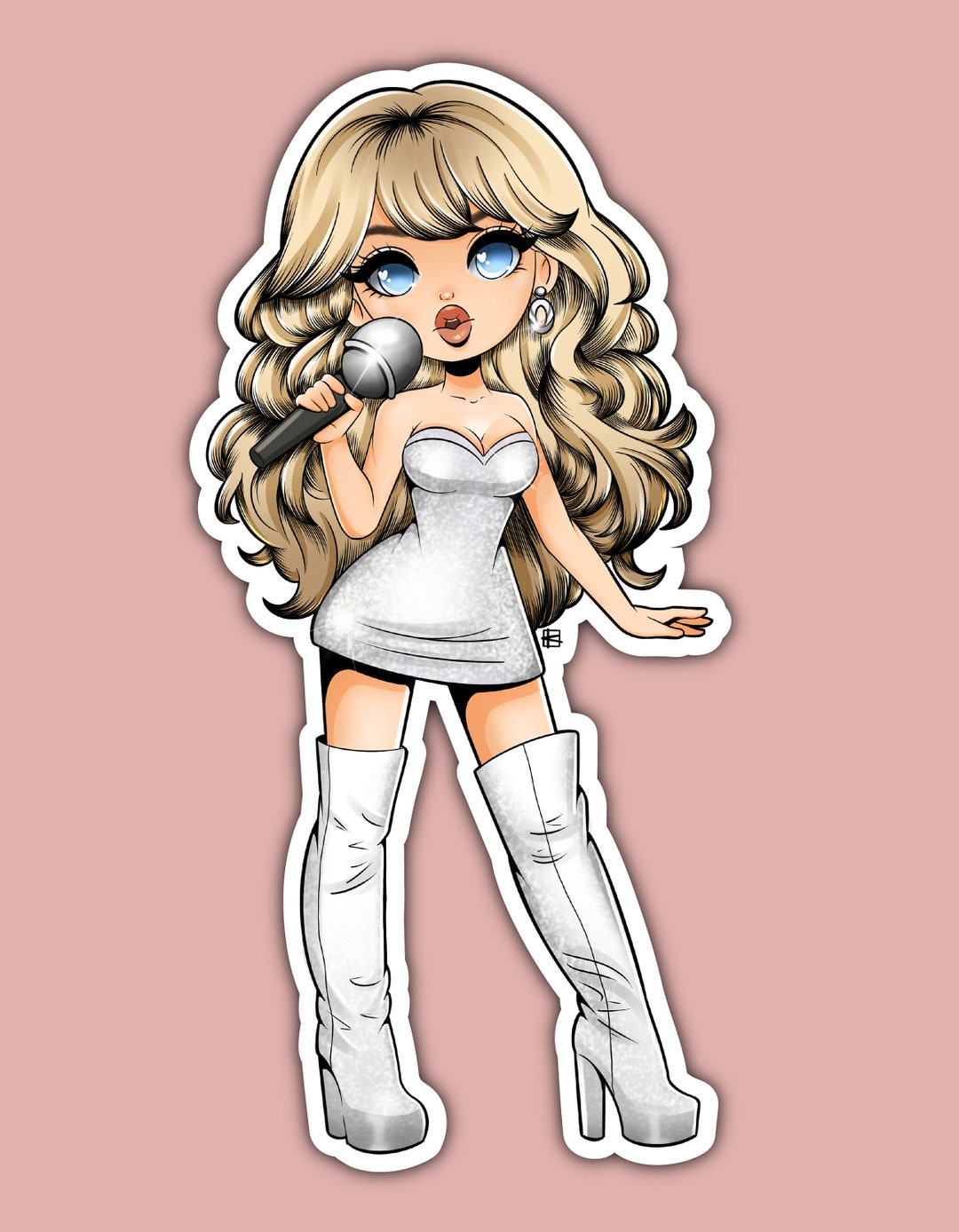 Sabrina Carpenter Chibi Sticker - Etsy