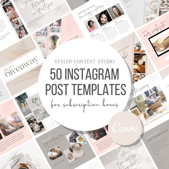 Subscription Box Business Instagram Posts Boxed Editable | Etsy