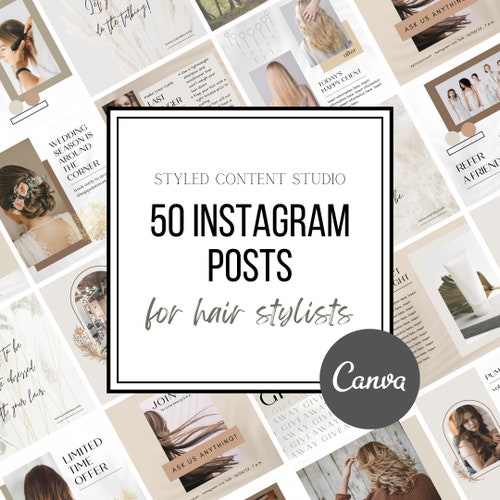 Hairstylist Instagram Template Hair Salon Haircare Instagram - Etsy