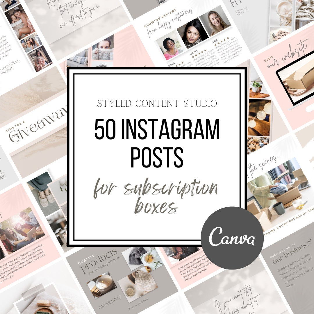 Subscription Box Business Instagram Posts Boxed, Editable Instagram ...