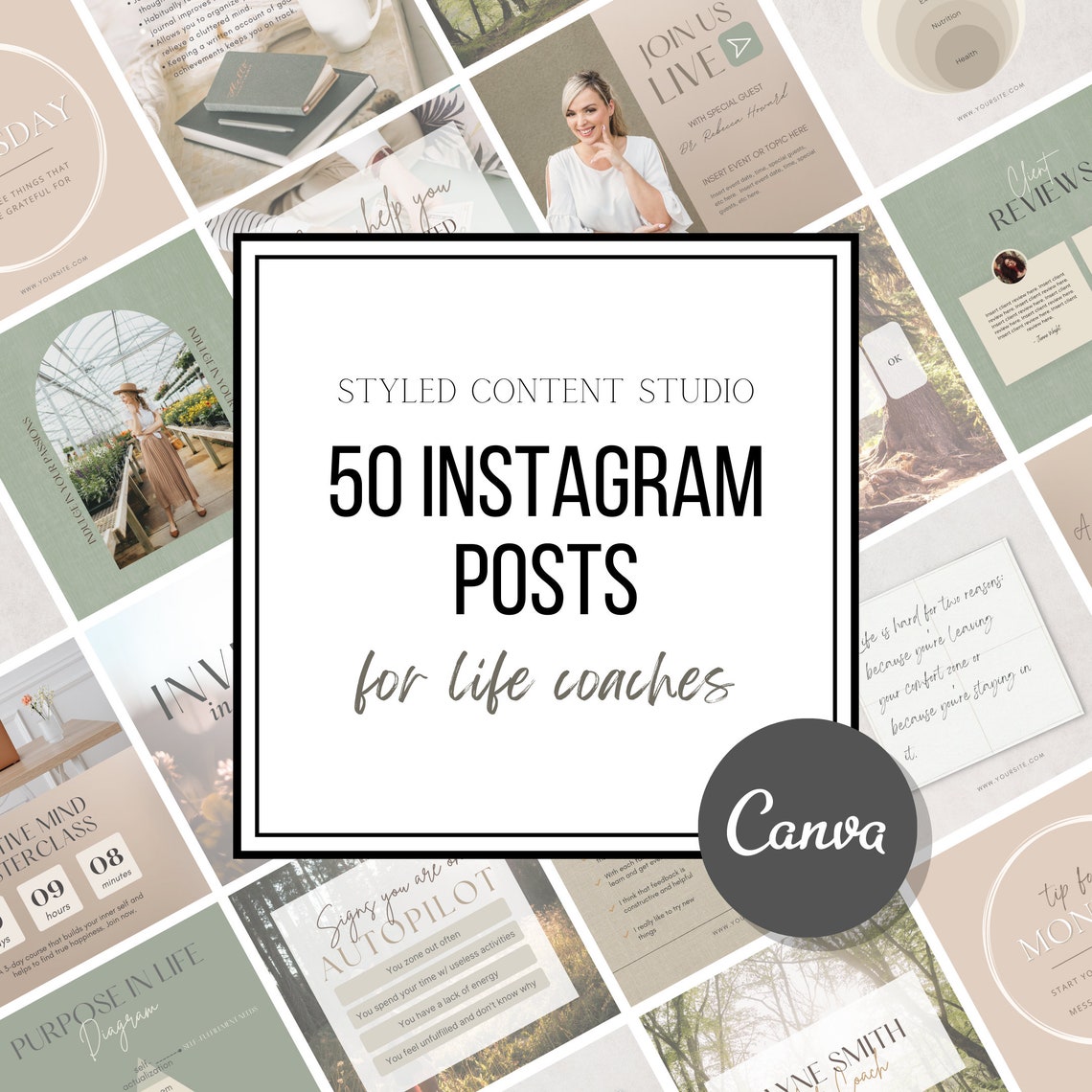 Life Coach Instagram Posts Jayne, Editable Instagram Templates for ...