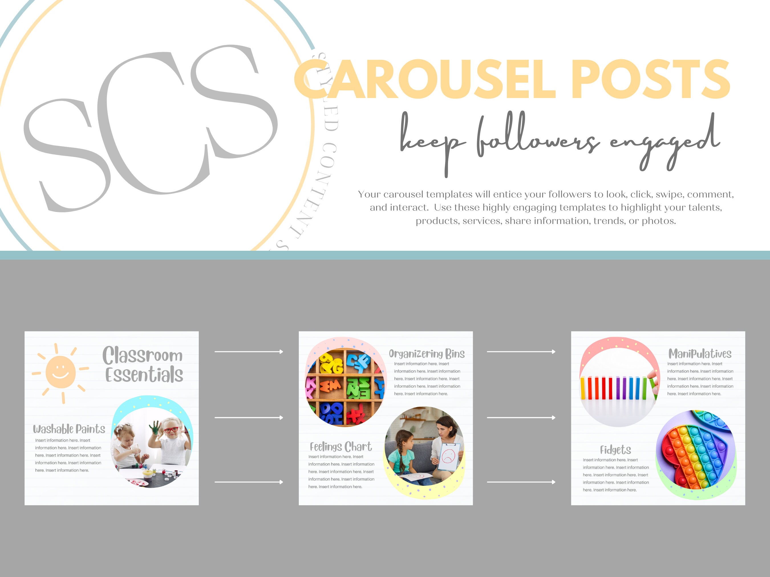 Elementary Teacher Instagram Templates Inspire Instagram - Etsy