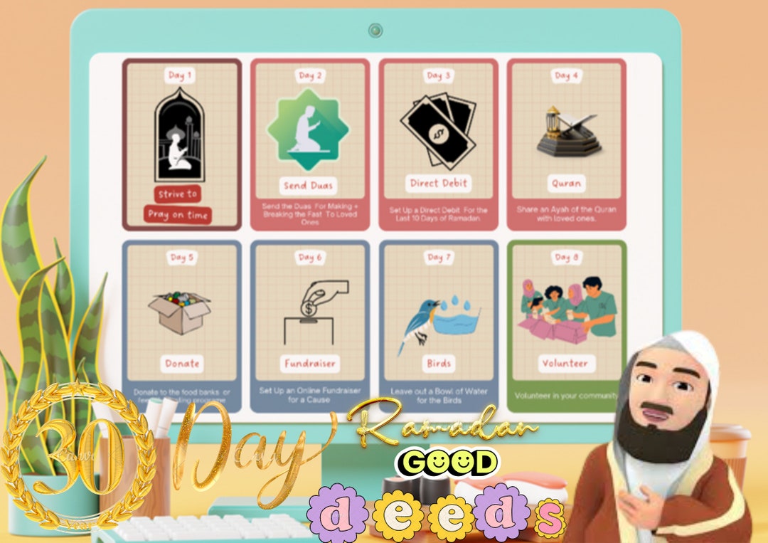 Ramadan Good Deeds Cards Cards for Kids Prayer Cards Islamic Flashcards ...