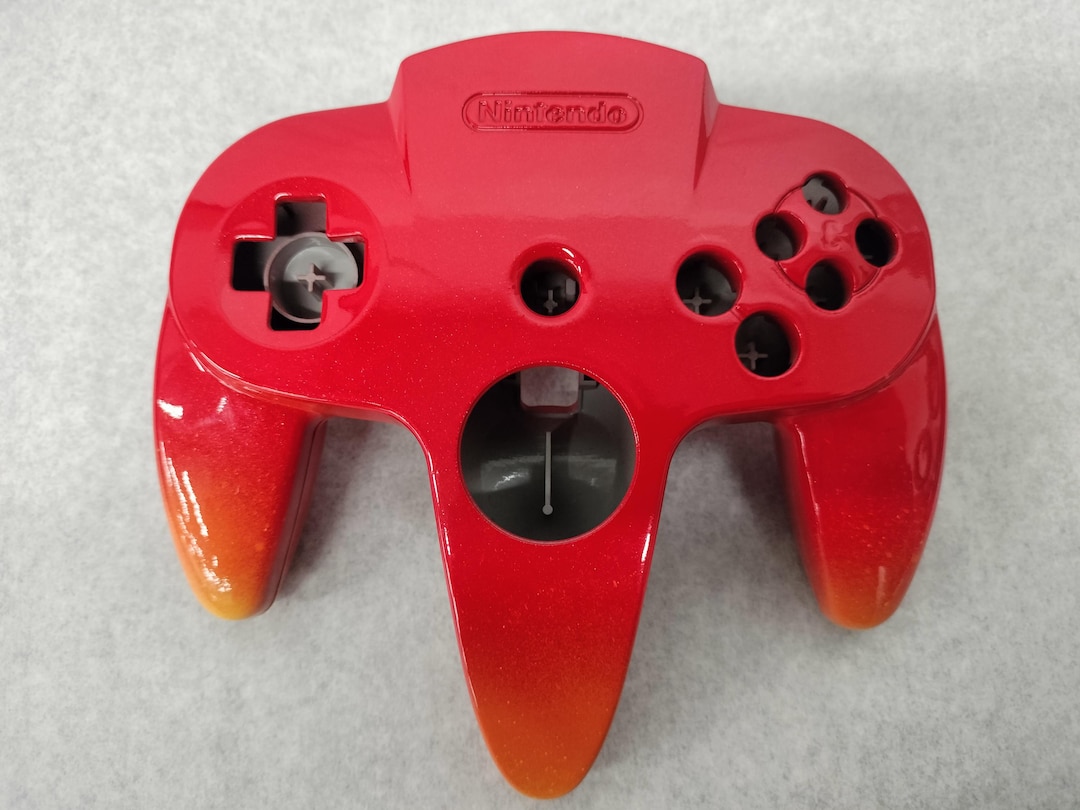 Custom N64 Controller Shell (red/yellow) Color-fade, Automotive ...