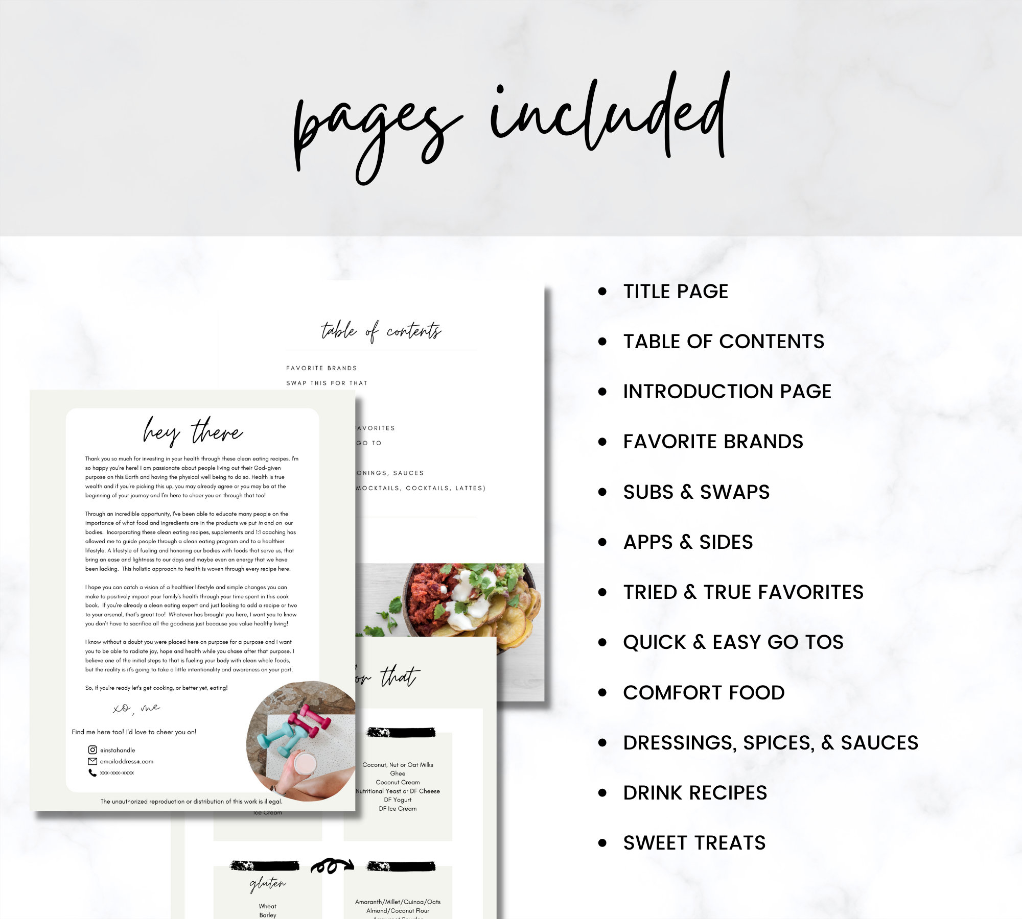 Clean Eating Ebook, Customizable Ebook Template, Recipe Template ...