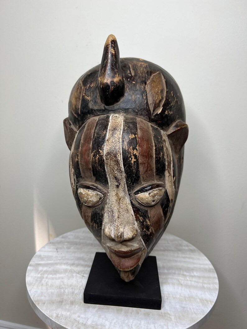 Hand Carved African Yoruba Nigeria Face Mask African Art - Etsy