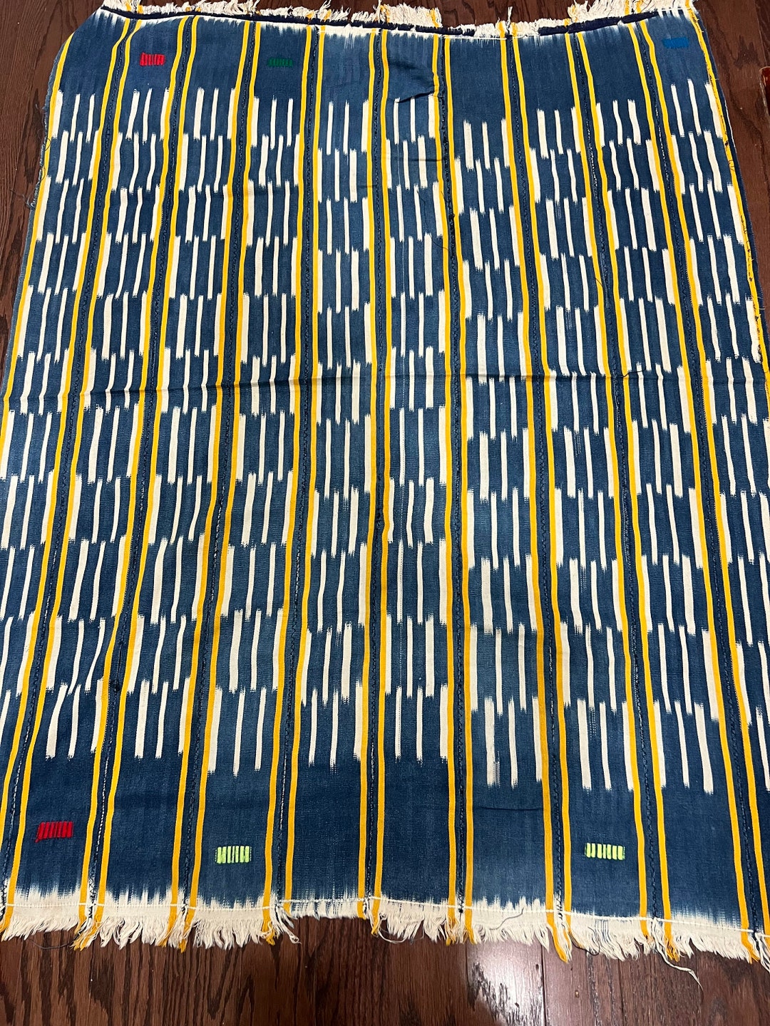 Hand Woven Baule Stripwoven Textile Ivory Coast African Art 56 X 41 1 ...