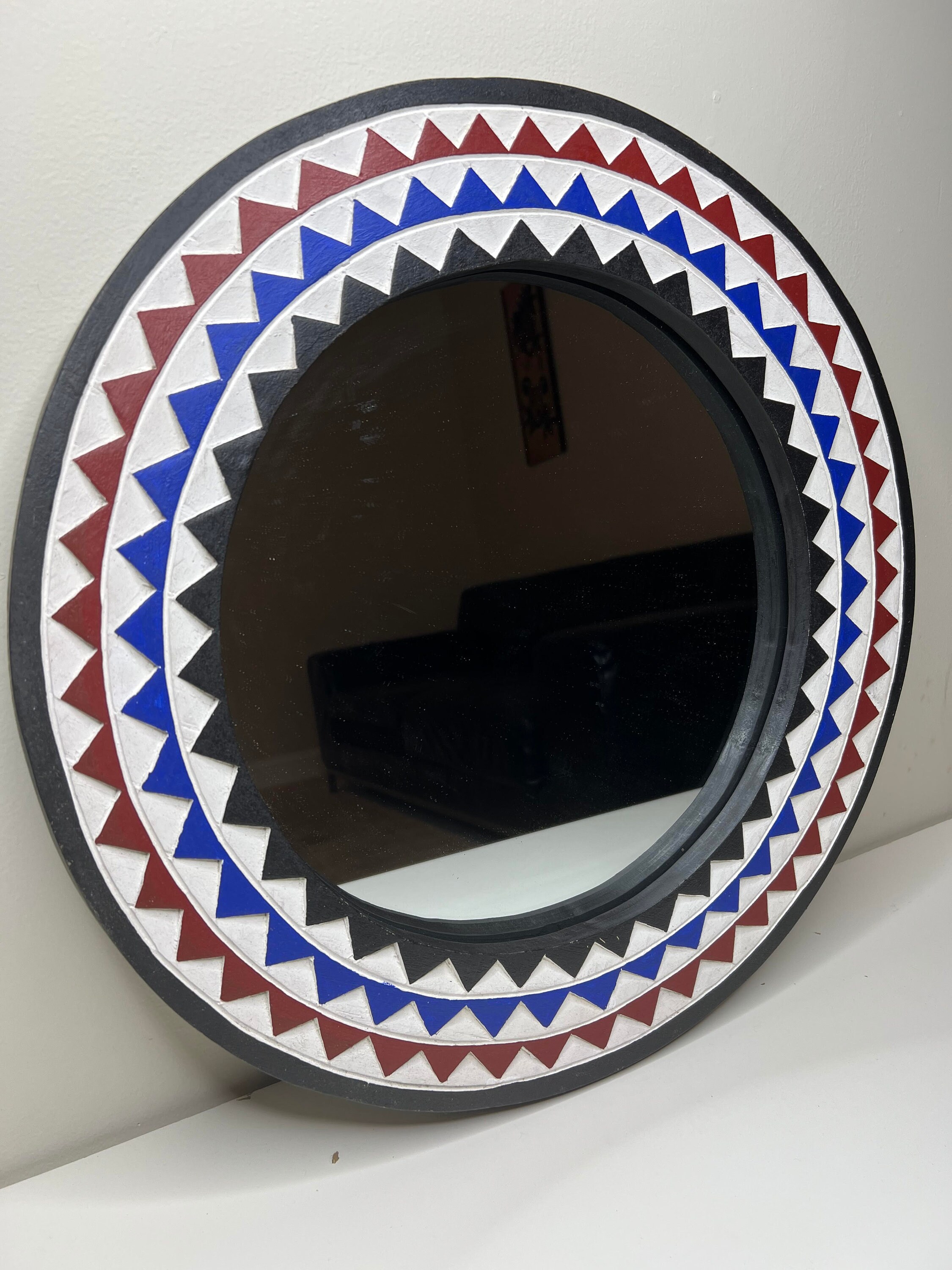 Hand Carved African Sun Mask Mirror 20 X 1 Art - Etsy