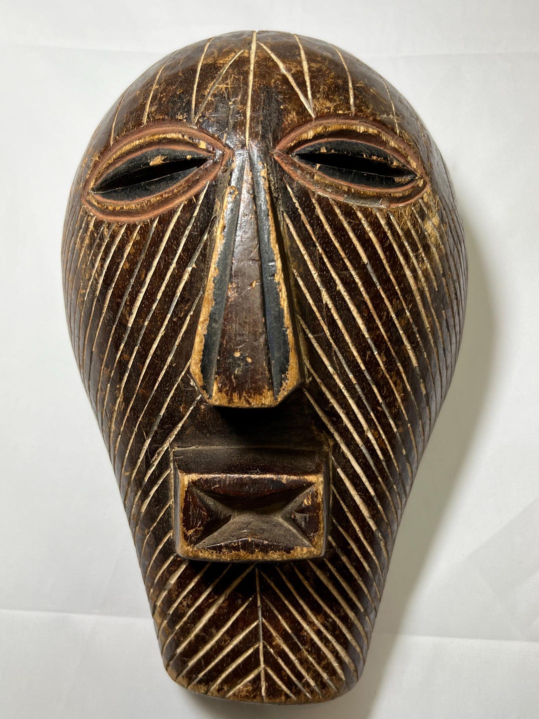 Hand-carved Songye Mask: African Art Home Decor (15" X 7" X 5") - Etsy