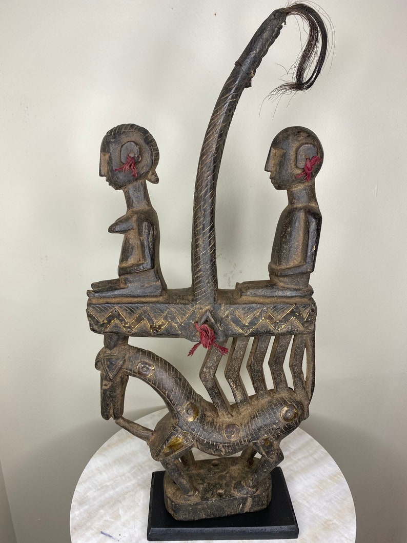West African Mali Carved Wood Bamana Chi Wara Ci Wara Antelope 19" X 8 ...