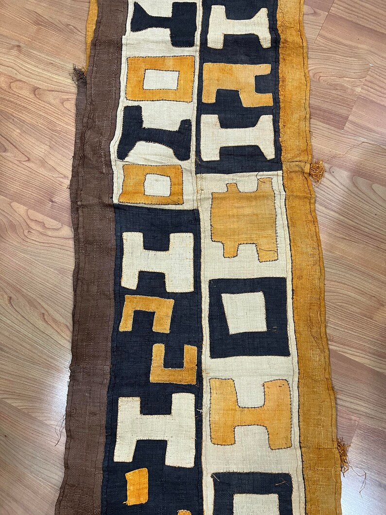 Genuine 10 Feet Rustic African Congo Kuba Raffia Cloth Fabric - Etsy