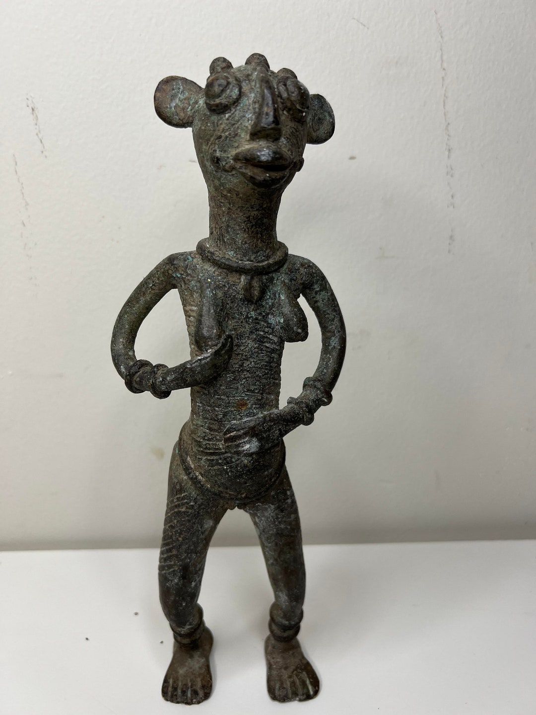 Tikar Cameroun Bronze Male Statue 14 X 4" X 2 ″ African Art Deco - Etsy