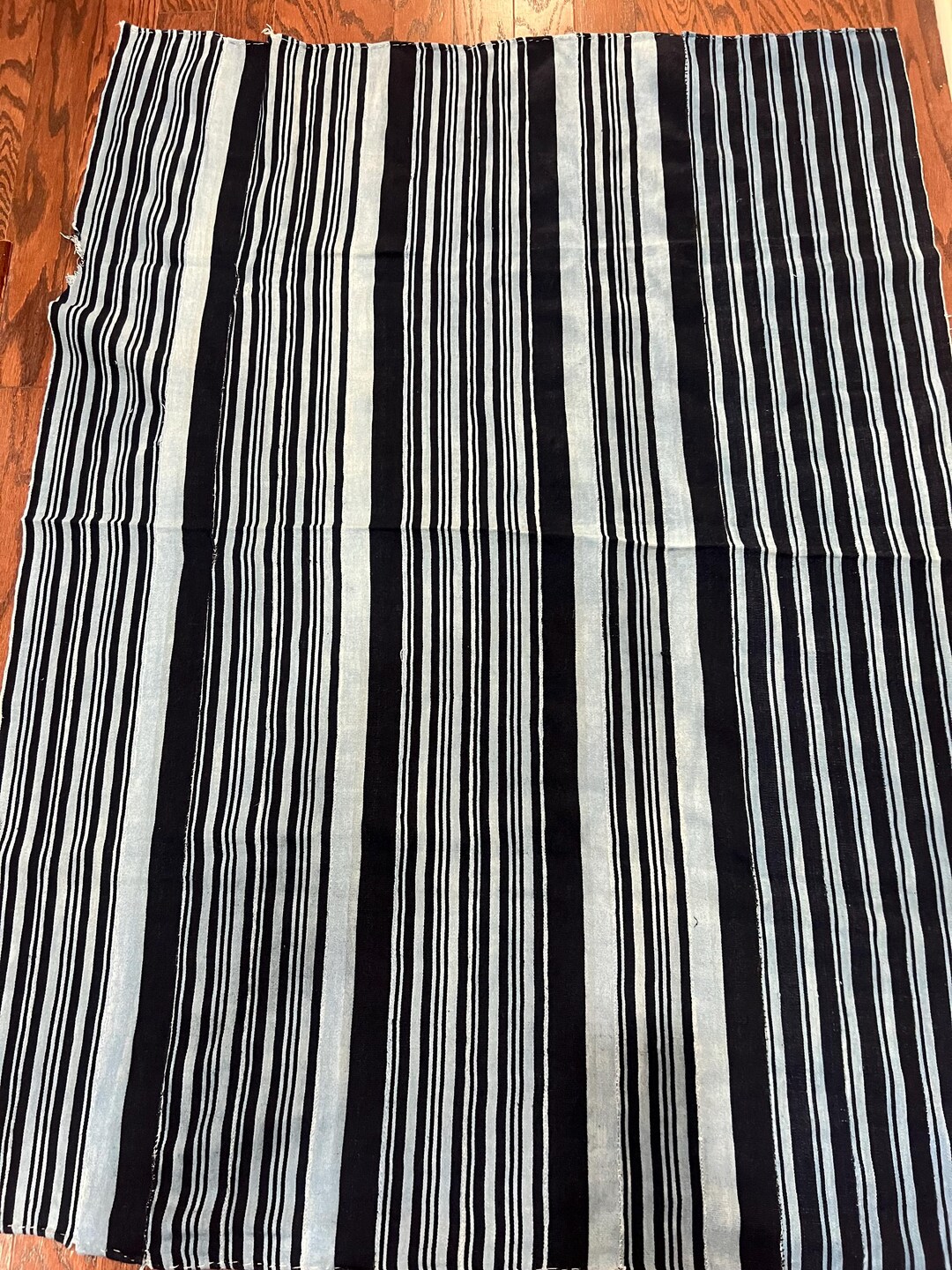 Hand Woven Baule Stripwoven Textile Ivory Coast African Art 56" X 41 ...