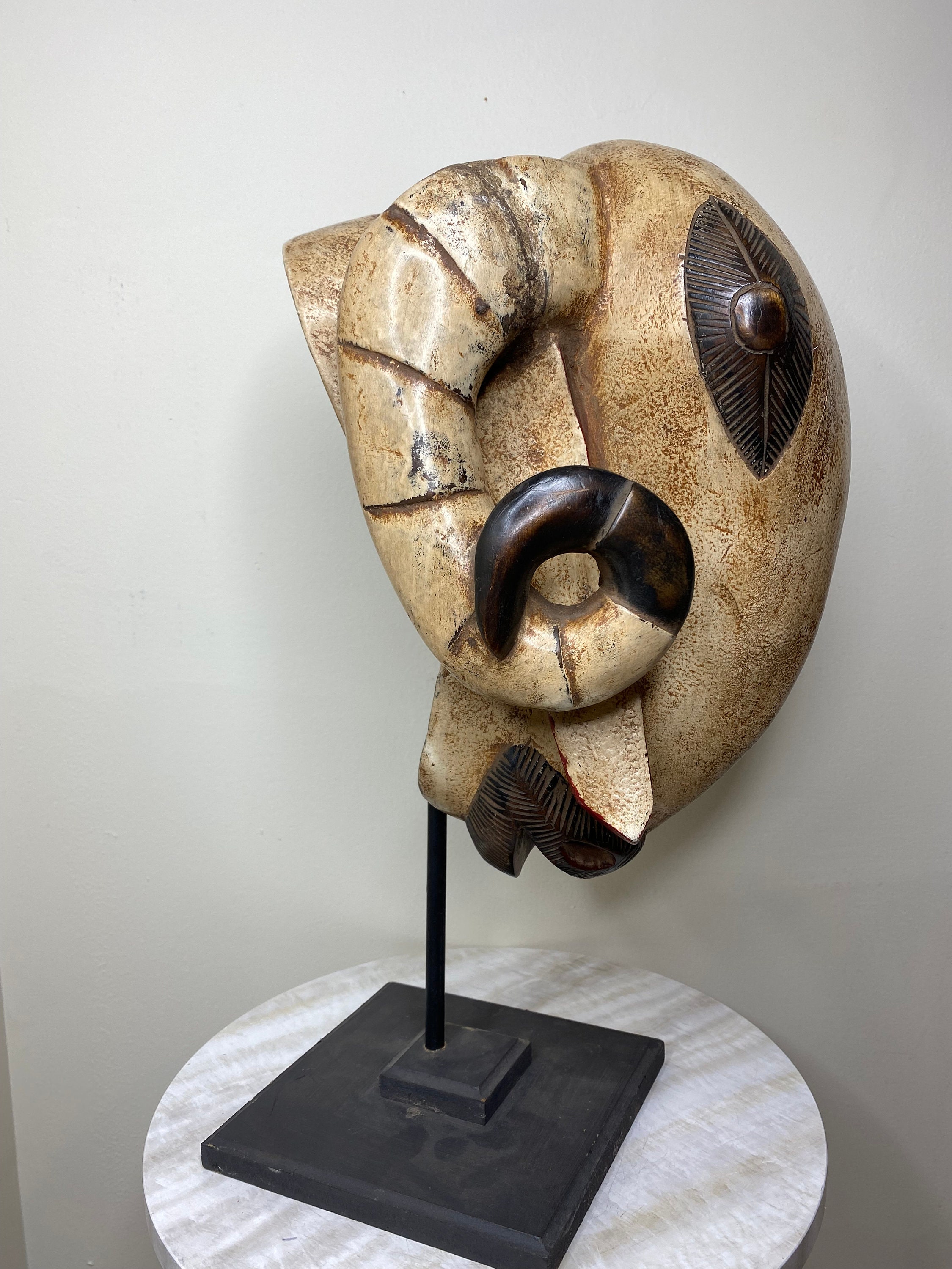 Vary Large African Mask Baule Tribe Ram Head Mask 14 X - Etsy