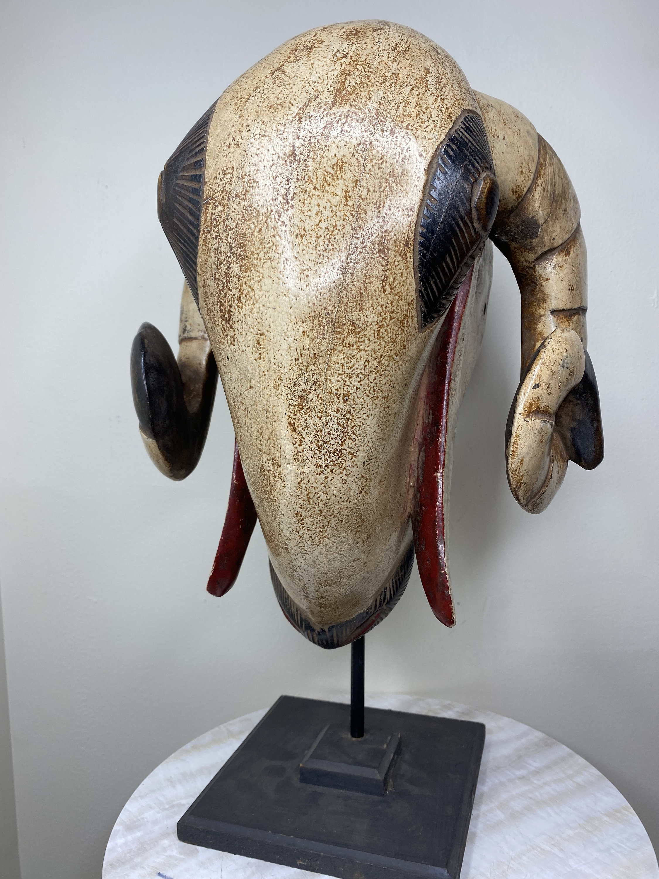 Vary Large African Mask Baule Tribe Ram Head Mask 14" X 6" - Etsy