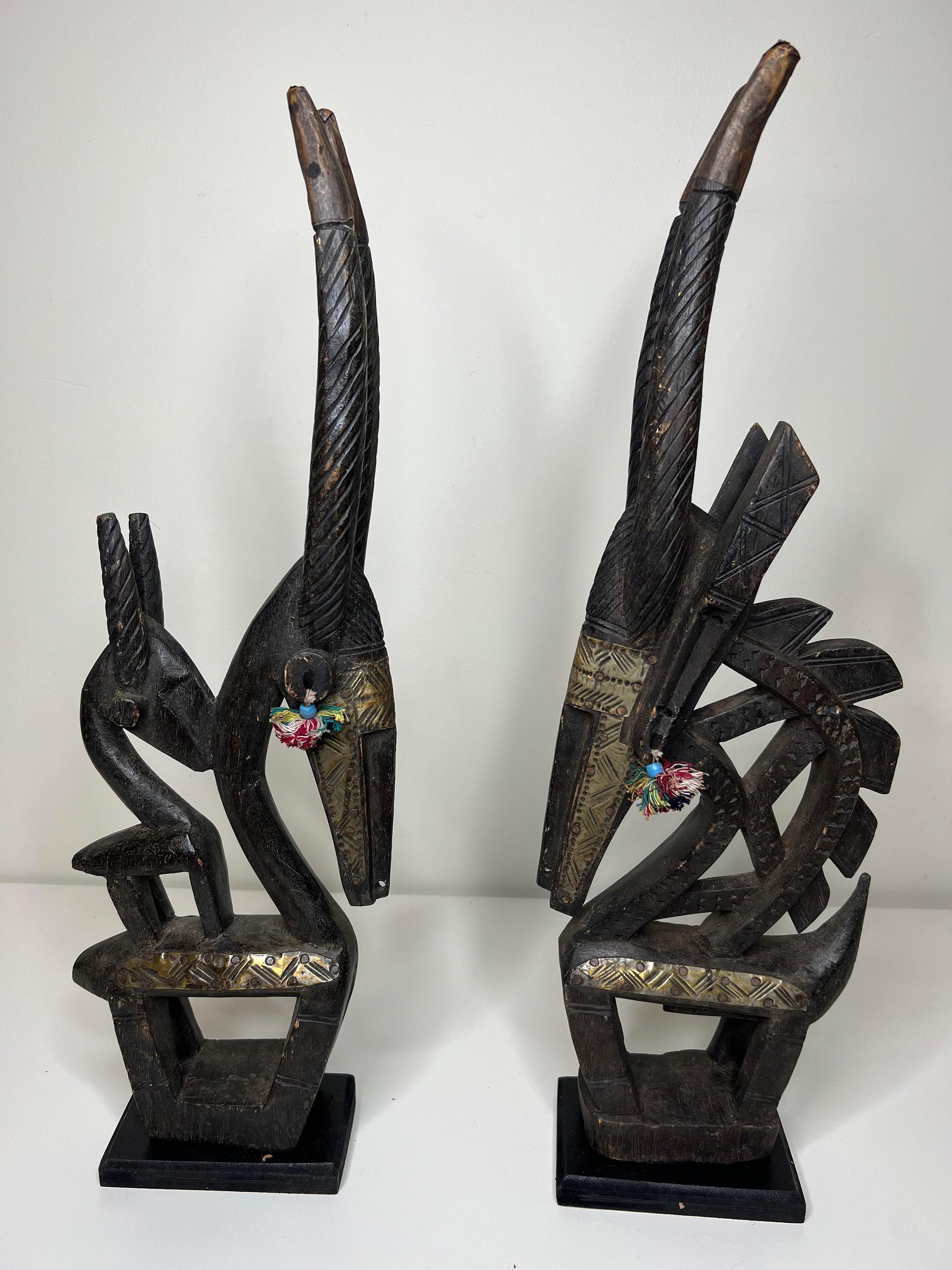 West African Mali Carved Wood Bamana Chi Wara Ci Wara Antelope 22 X 8 ...