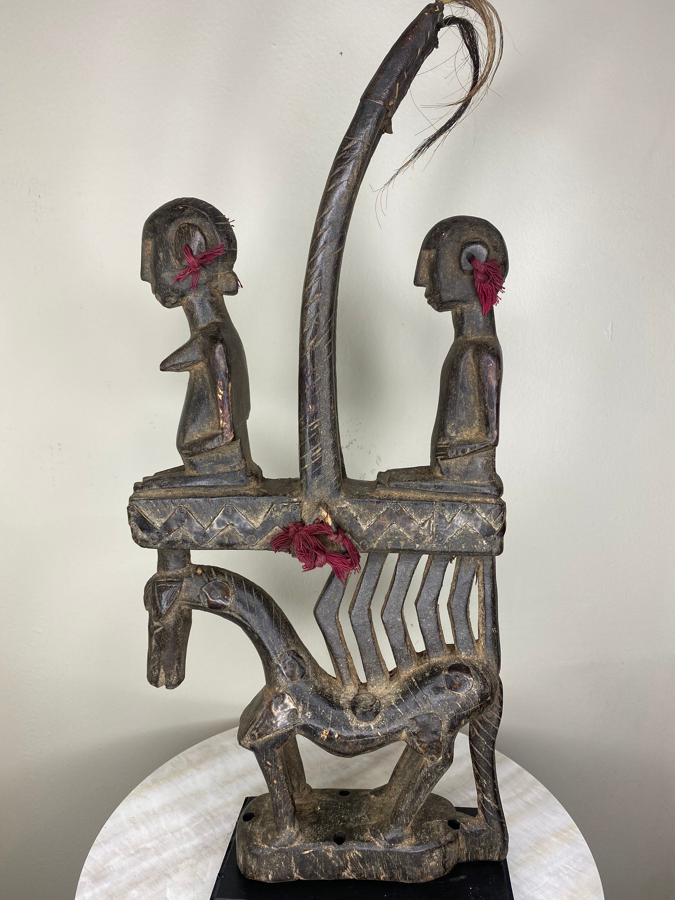 West African Mali Carved Wood Bamana Chi Wara Ci Wara Antelope 19" X 8 ...