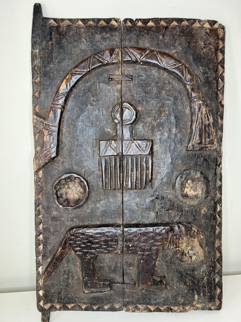 Hand Carved African Baule Door: Ivory Coast Art (30" X 18") - Etsy