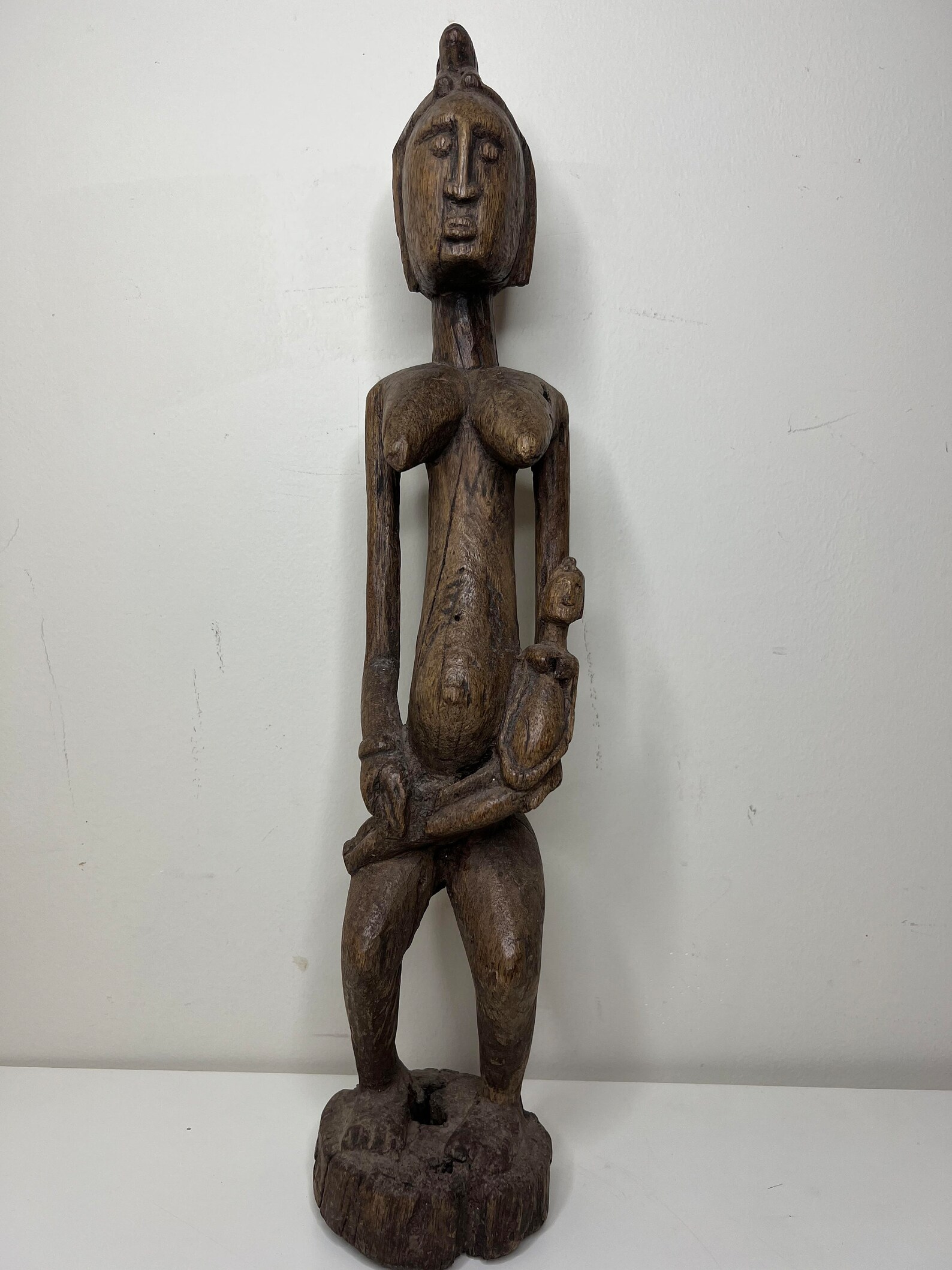 Dogon Maternity Female Wood Figure Nommo Mali 20"x3" X2.5" African Art ...